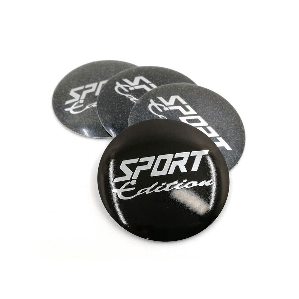 4Pcs 56MM SPORT Edition Logo Emblem Badge Car Wheel Center Hub Cap ...