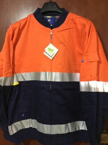 Worksense Flannelette Lining Cotton Bomber Jacket Hi Vis Warm Size 2XL ...