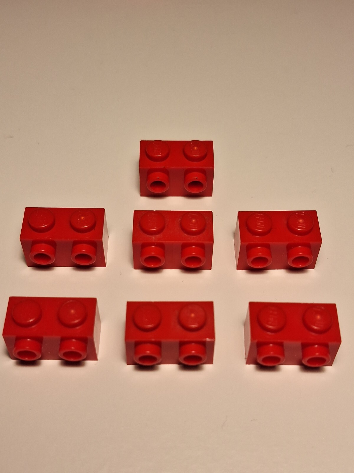 LEGO Brick 1x2 With Studs On 1 Side X7 Red (11211) *USED* | eBay UK