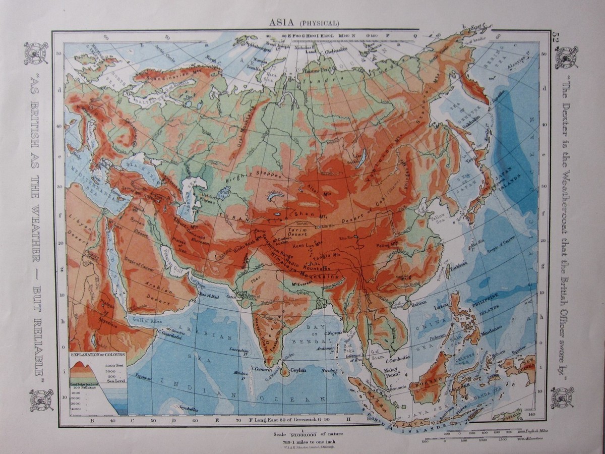 Asia Desert Map Physical Map Of Central Asia (Eng) | GRID Arendal
