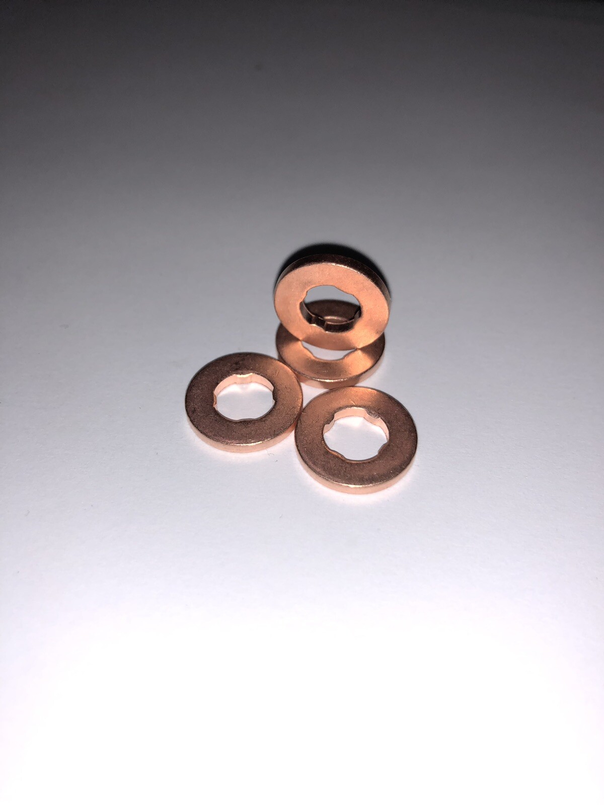 4 OE BOSCH COMMON RAIL DIESEL INJECTOR COPPER WASHER SEAL F00VC17504 ...