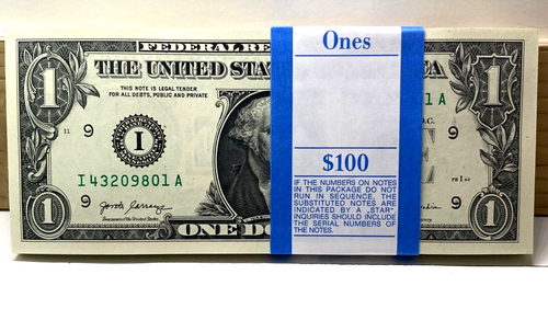 2017A 100 $1 Dollar Bills BEP Strap Minneapolis 43209801A Uncirculate ...