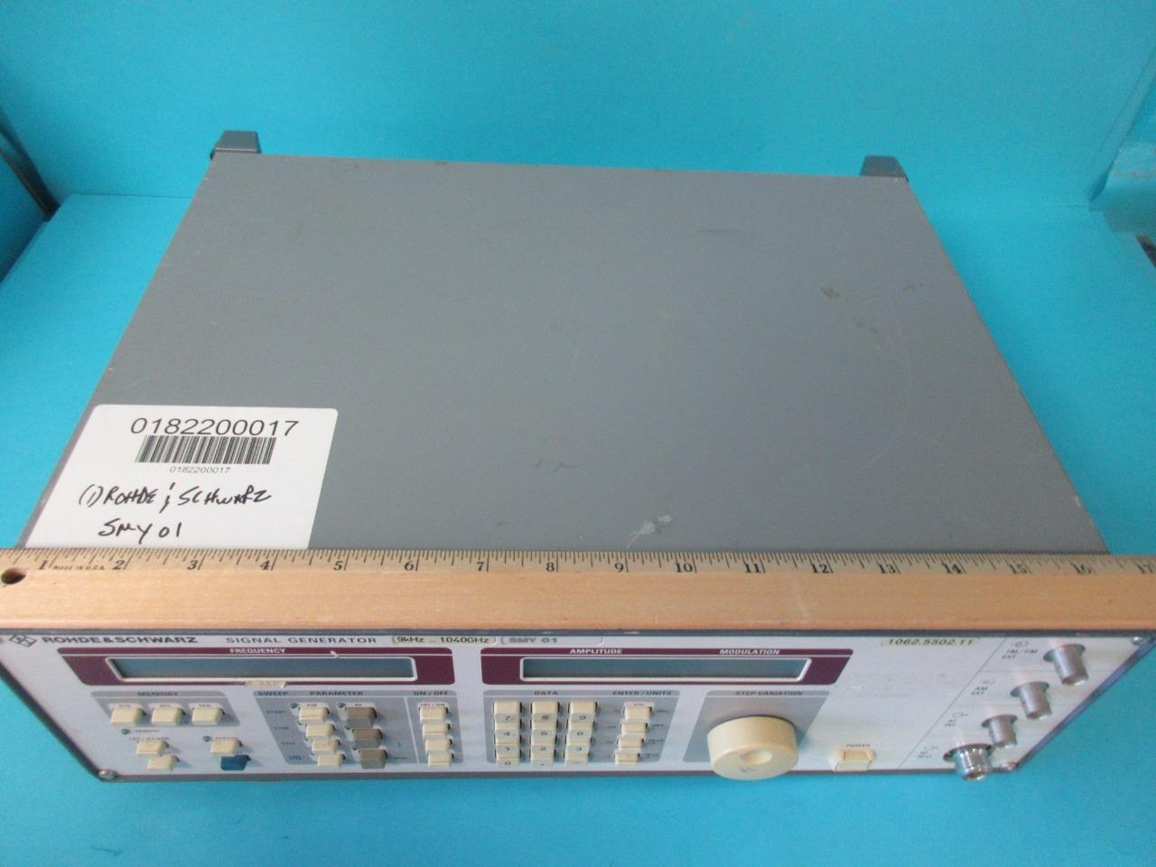 ROHDE & SCHWARZ MODEL SMY-01 SIGNAL GENERATOR 9kHz-1.040GHz - OC48 1062 ...
