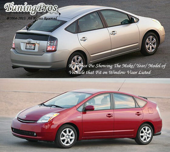 Dark Smoke Rain Visor Deflector 4pcs Out-Channel For Toyota Prius 2004 ...