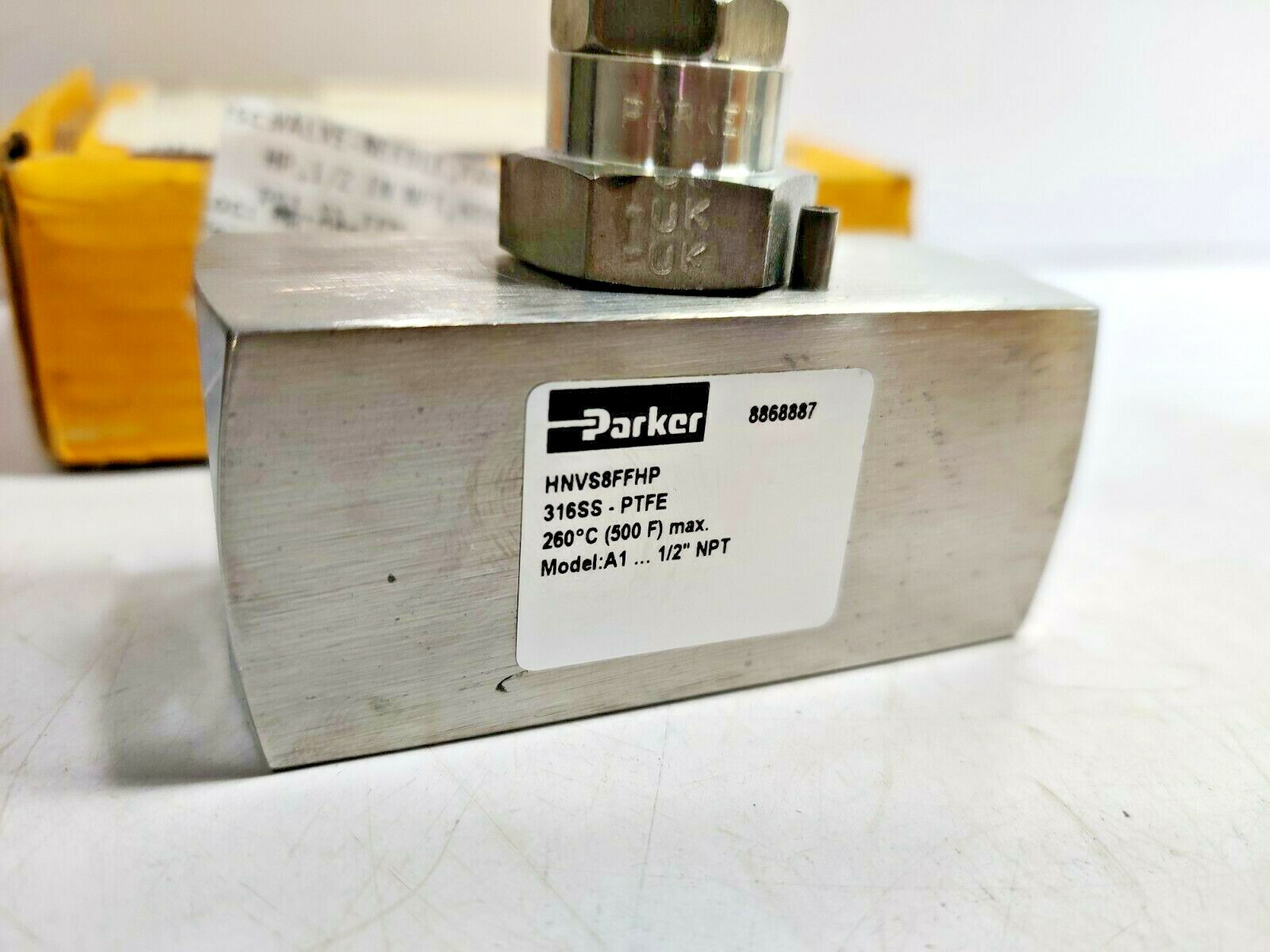 Parker HNVS8FFHP 316SS PTFE Model A1 1/2" NPT Needle valve Parker ...