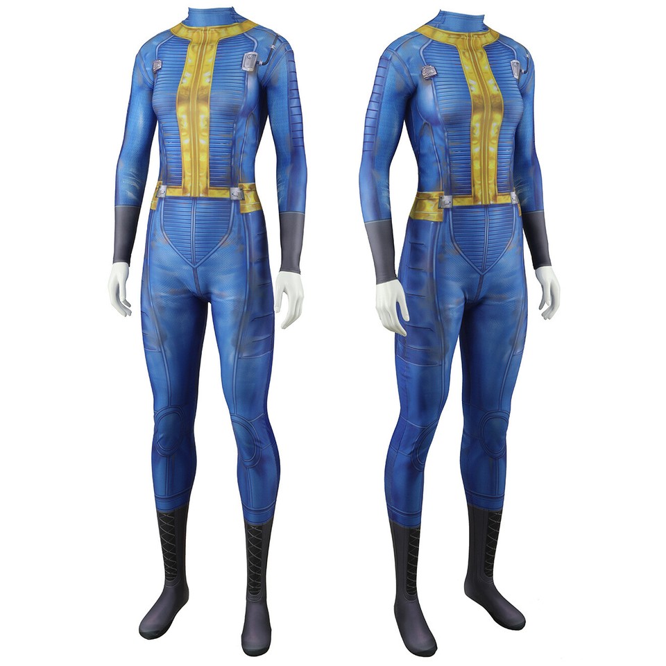 Fallout Vault Suit Cosplay Jumpsuit 111 Bodysuit Costume Adult Kids ...