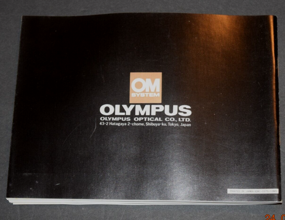 OLYMPUS OM SYSTEM, "INSTRUCTION MANUAL FOR OM-1 CAMERA" (5" x 6.75 ...