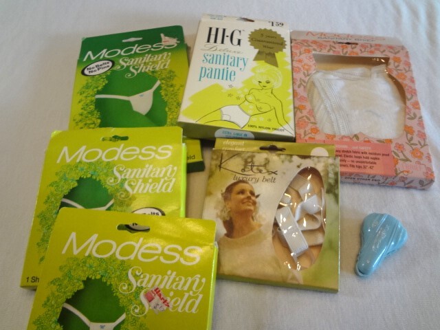 Fabulous Lot Of Vintage Sanitary Belt-Shields And Panties-Modess-Kotex ...
