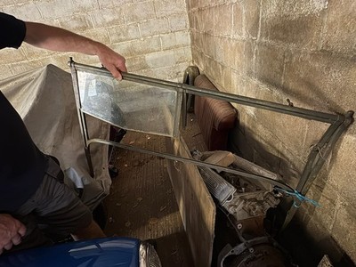 VINTAGE CLASSIC CAR WINDSCREEN FRAME BRASS CHROME PRE WAR SPLIT FOLDING ...