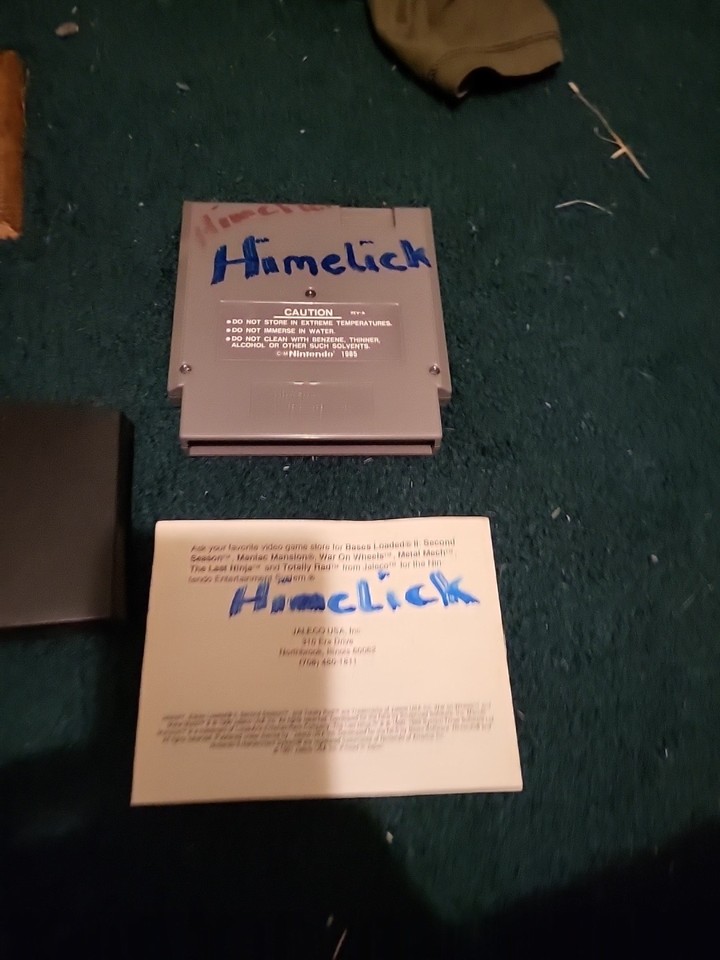 Whomp 'Em Nintendo Nes Game cartridge w/ manual book tested cart him ...