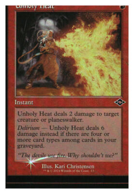 Unholy Heat (retro frame foil) Modern Horizons 3 MTG - NM+ MYTHIC ...