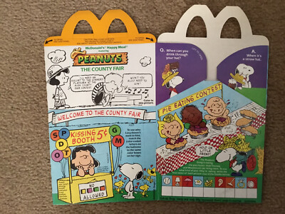 1989 MCDONALD'S Peanuts Happy Meal Box County Fair | eBay