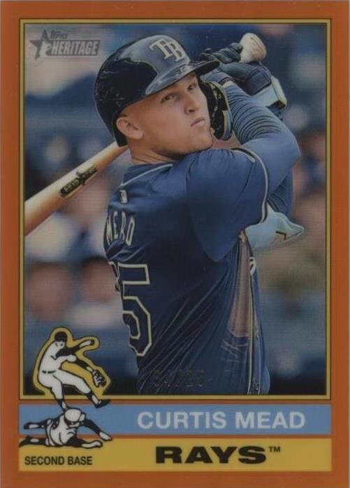 2025 Topps Heritage - Curtis Mead #326 Chrome Orange Border /25 for ...