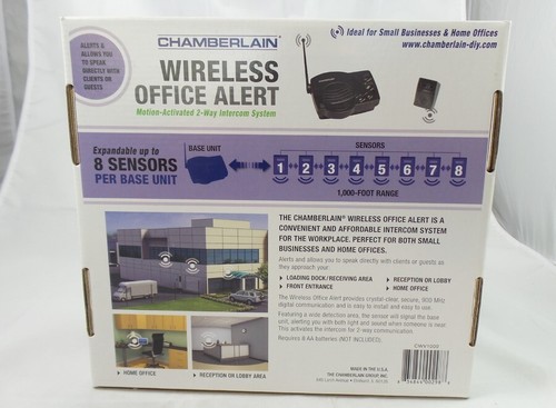 Chamberlain CWV1000 Wireless Motion-Activated 2-Way Intercom Office ...