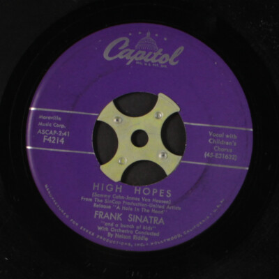 FRANK SINATRA: high hopes / all my tomorrows CAPITOL 7" Single 45 RPM ...