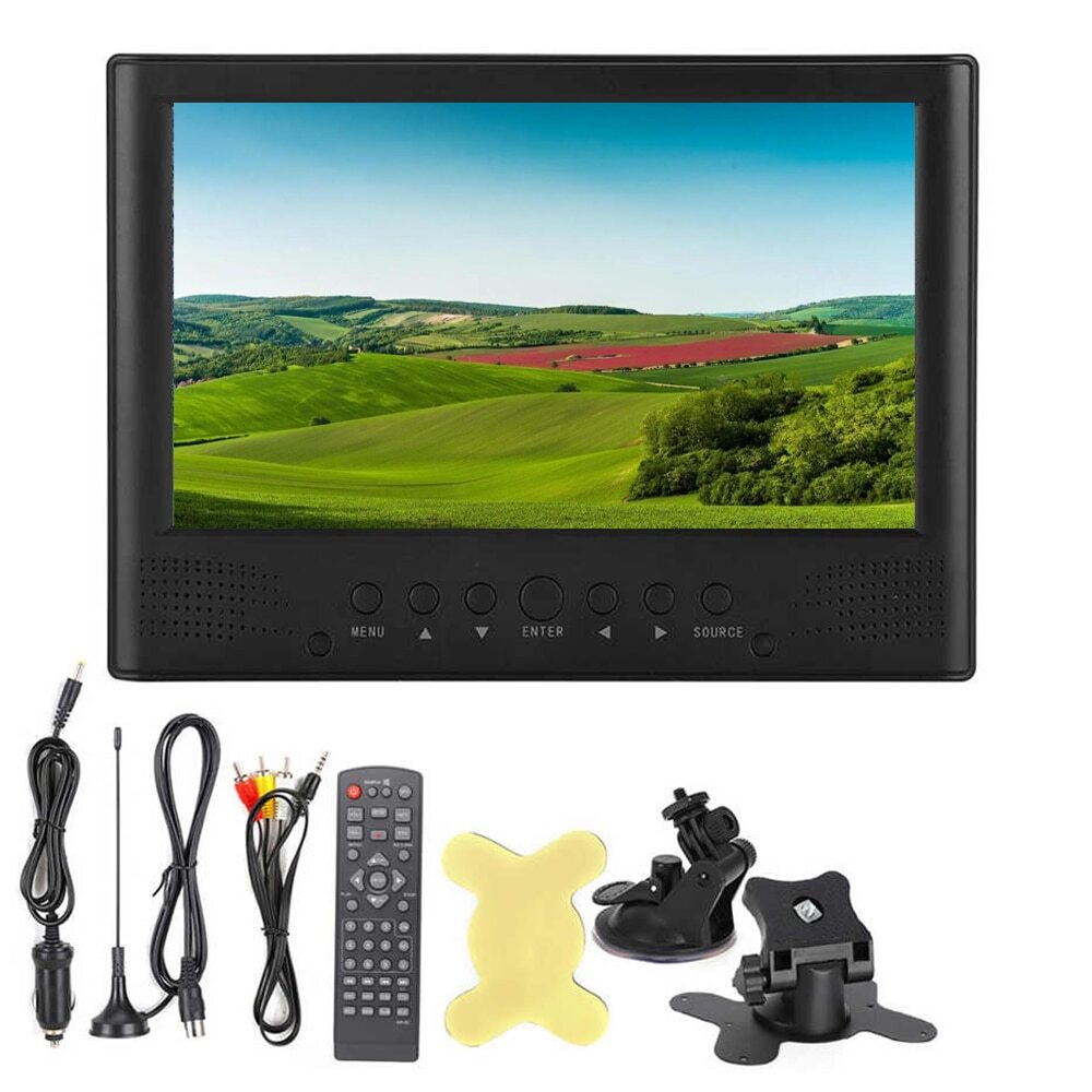 9 Inch Portable Digital Mini Tv With DVB-T-T2 Hevc H265 10Bit Code 16:9 ...
