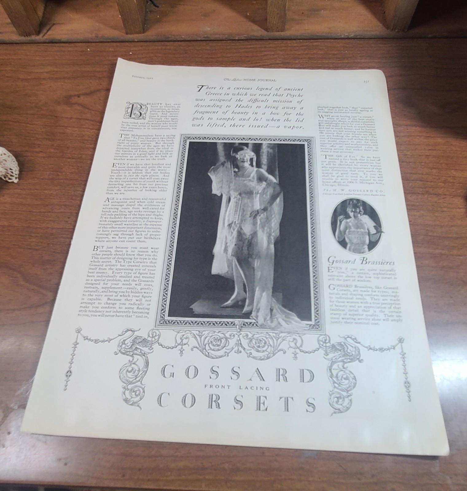 Vintage 1922 GOSSARD Front Lacing Corsets Lingerie Fashion 1920's Print ...