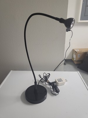 IKEA JANSJO Black Flexible Articulating Led Desk Hobby Lamp Light Works ...