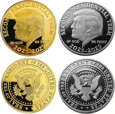 4 Pcs/Set Donald Trump Commemorative Coins, President Term 2025-2029 ...