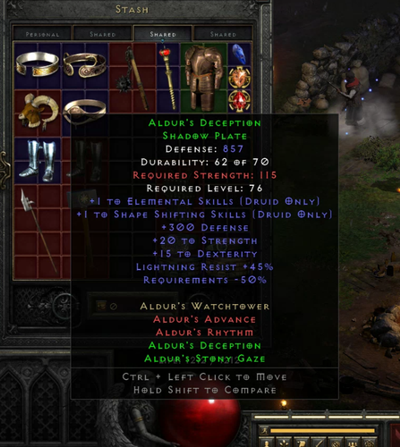 Diablo 2 D2R - HC SC NL Ladder - PC Xbox - Aldur’s Deception Armor | eBay