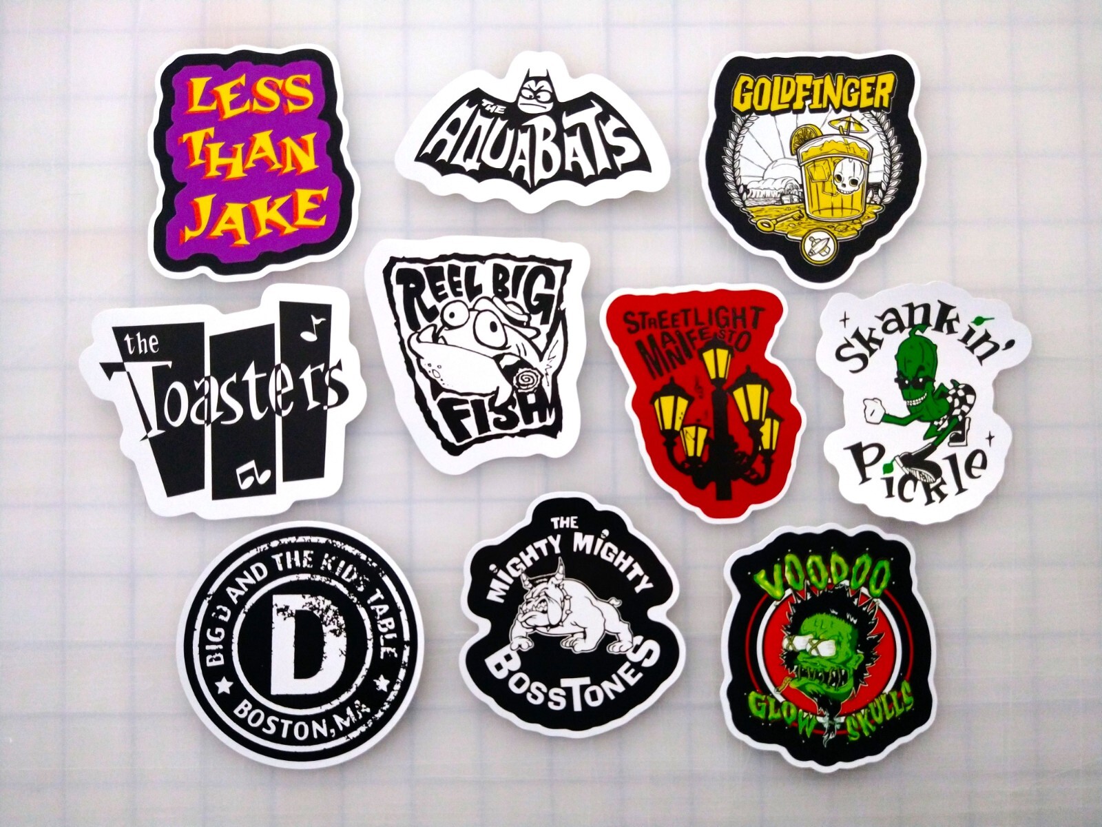 3rd Wave Ska Punk Rock Sticker Pack Vinyl (10 Stickers) SET 1 skate ...