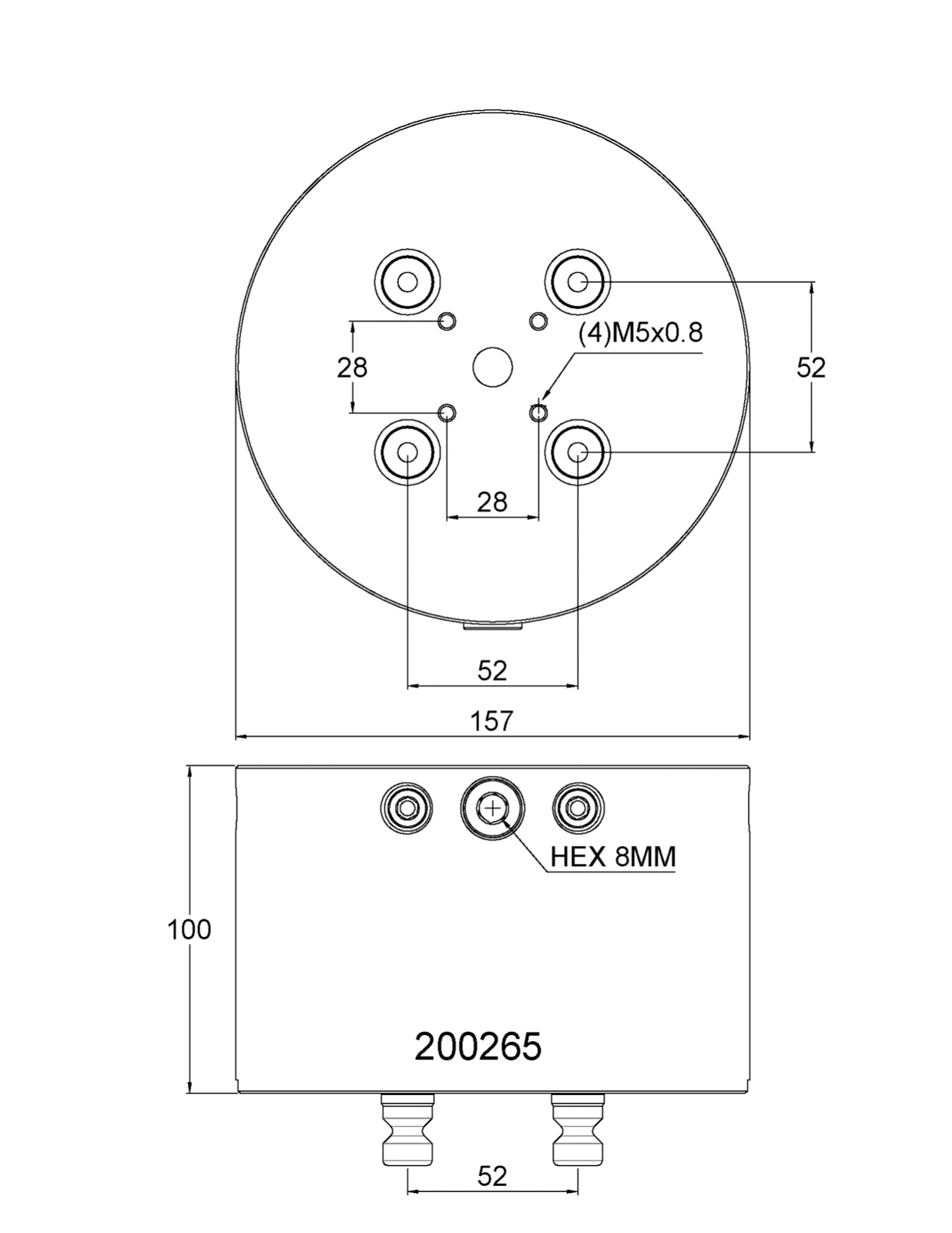 LANG/Jergens STYLE QUICK POINT 52mm Integrated riser receiver 100 mm ...