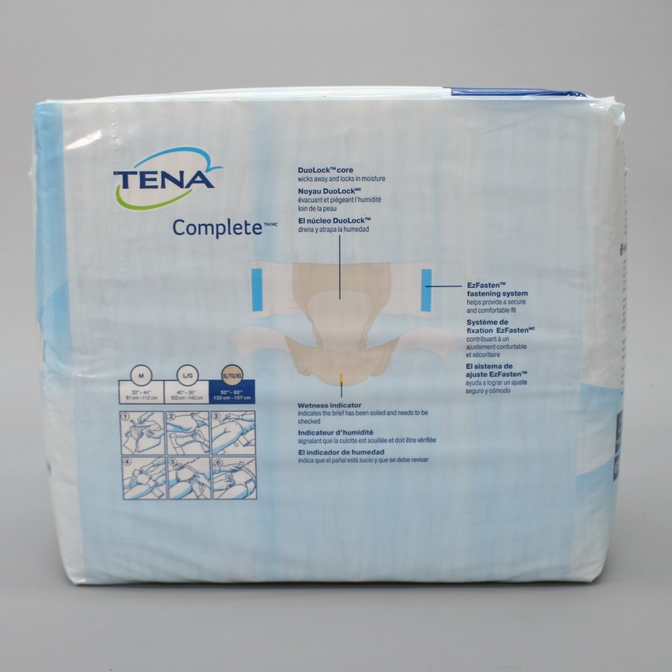 72 Tena XL Extra Large Complete Plus Incontinence Adult Underwear ...
