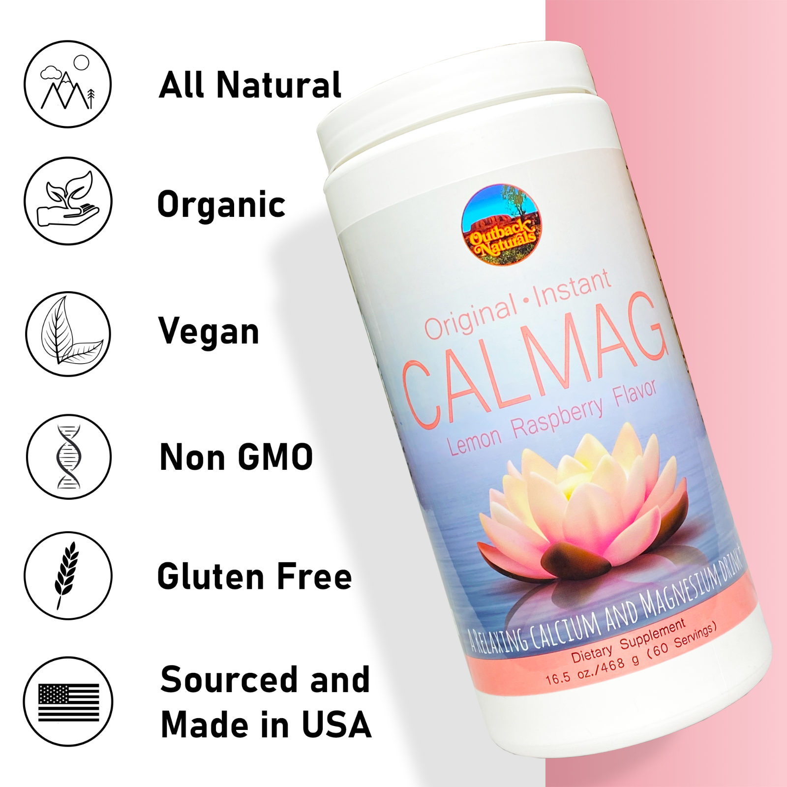 Original Instant CalMag powder - Lemon Rasp 2:1 ratio of calcium and ...