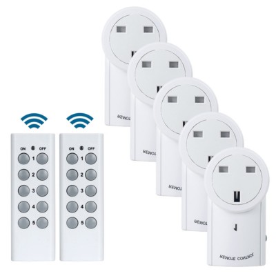 Wireless Remote Control Sockets Programmable Electrical UK Plug Outlet ...