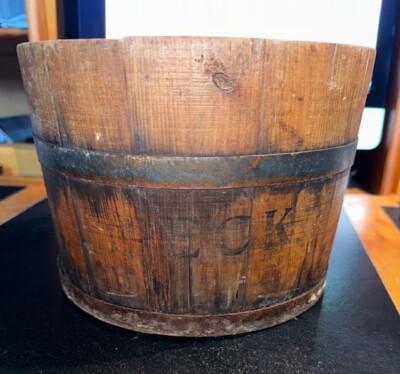Primitives - Antique Wooden Bucket