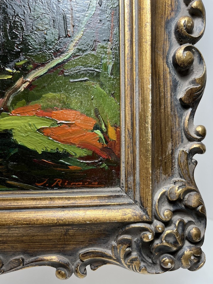 JUAN RIMSA BOLIVIA ABSTRACT EXPRESSIONIST JUNGLE LANDSCAPE ANTIQUE OIL ...