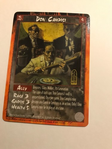 DON CAMPISI : RAGE LEGACY of Tribes CCG Ally card; 1996 werewolf TCG ...