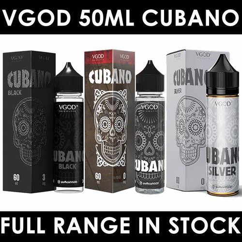 E LIQUID 50ML VGOD PREMIUM VAPE JUICE 70/30 CUBANO TOBACCO JUICE 0MG ...
