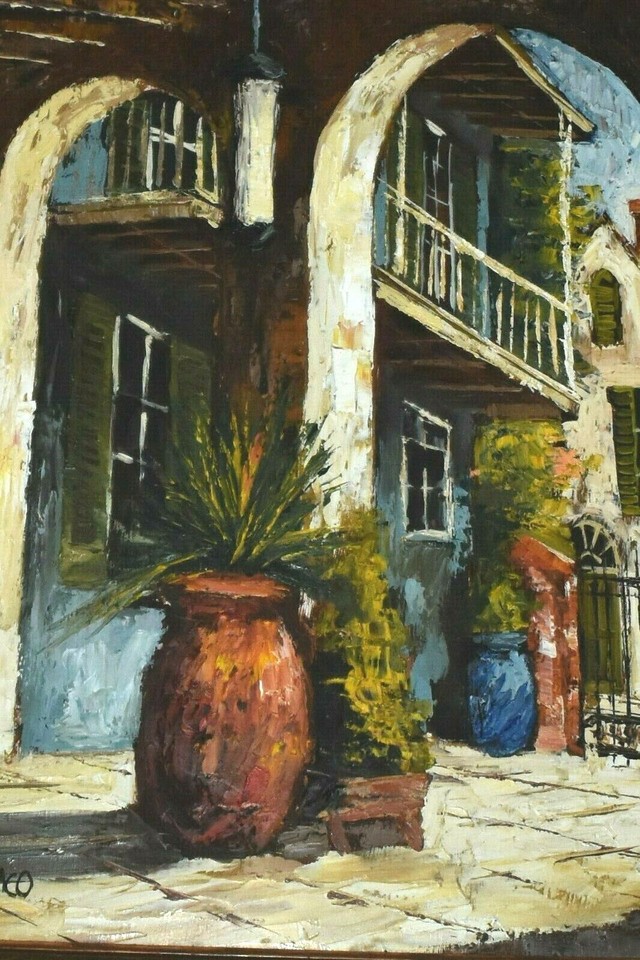 Original AL FEDERICO "ADLER" Oil on Board Painting Listed Artist Signed ...