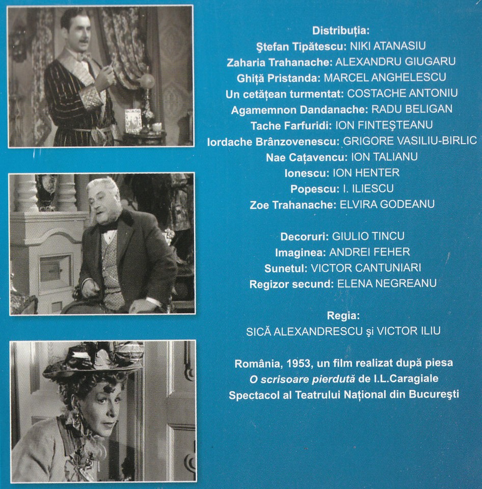 Romania Film DVD Movie O SCRISOARE PIERDUTA Caragiale Comedy | eBay