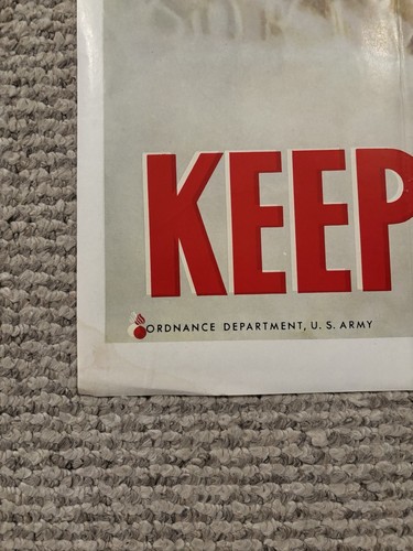 Original WWII Poster US Army Ordinance Department Keep Em Shooting! 28 ...