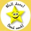 Personalised Gold Star Well Done Reward Stickers for sweet cones. Fast ...