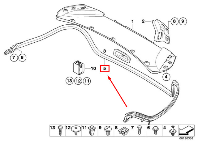 BMW OEM 07-10 335i Trunk Lid-weatherstrip Seal 51767193576 for sale ...