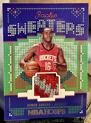 Usman Garuba 2021-22 Hoops Basketball ROOKIE Sweater #RSW-UG Houston ...