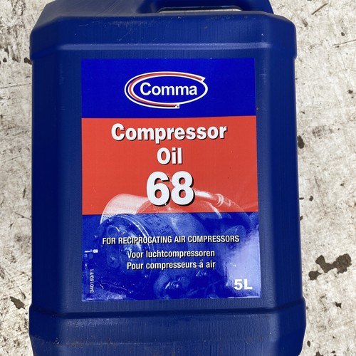 Comma ISO VG 68 Compressor Oil 68- 5 litres Cylinder & Crank Case ...