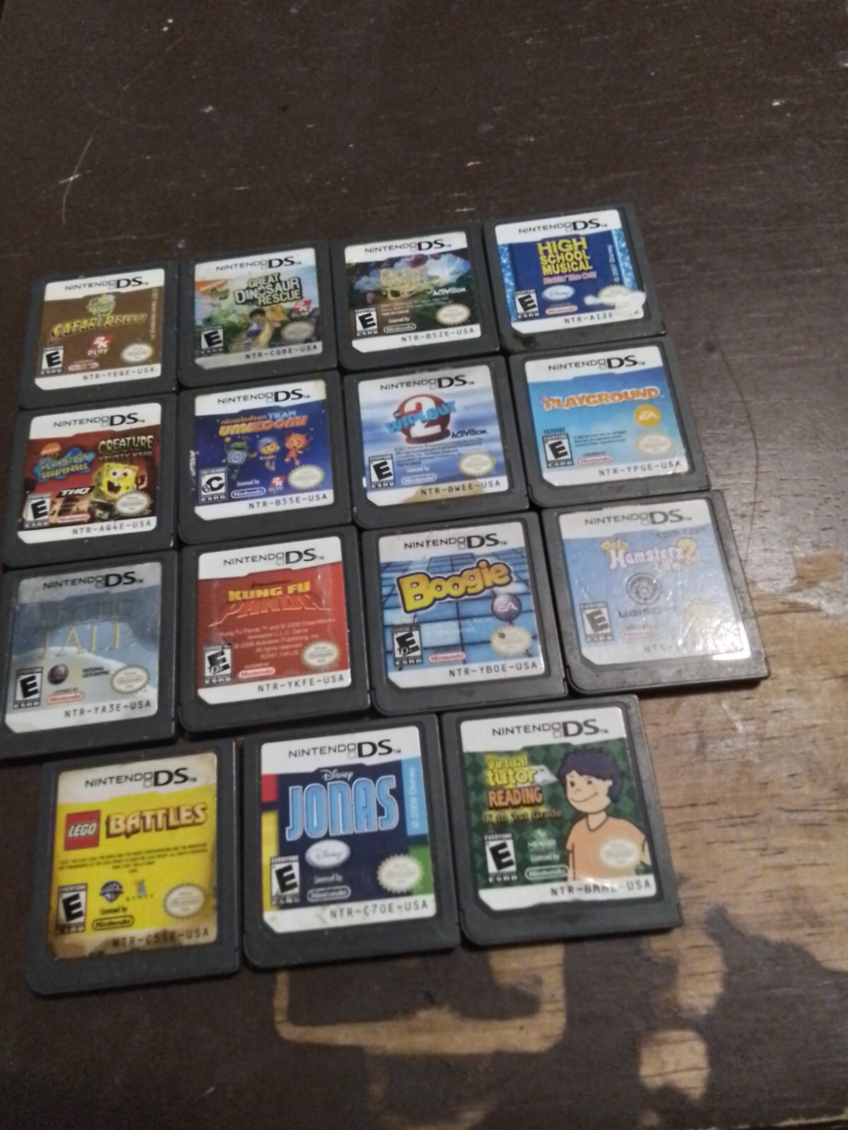 Nintendo DS Lot of 15 tested poor labels for NDS 3DS See Pic=Kid E ...