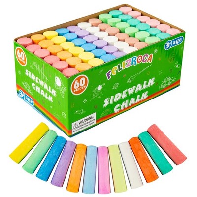 FELIZROCA 60pcs Giant Pavement Chalks for Children Chalk Sidewalk City ...