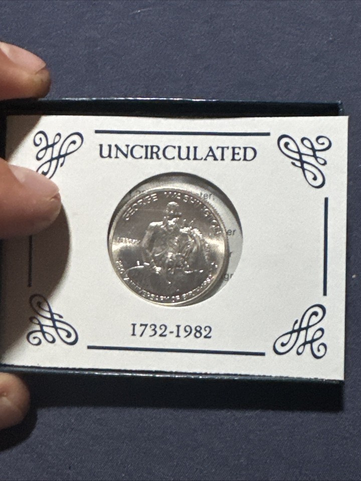 1982-D George Washington Commemorative Half Dollar Coin, 90% Silver ...