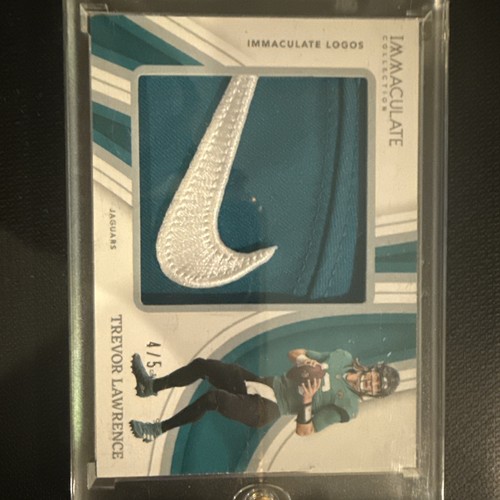 2023 Immaculate NFL Trevor Lawrence Nike Swoosh Logo Patch Card /5 ...
