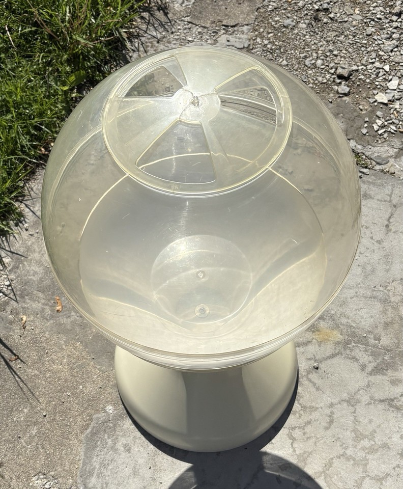 Vintage MCM Dome Terrarium Planter with Retro hour glass Base Atomic ...