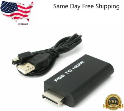 PS2 to HDMI Video Converter Adapter Audio Output for PlayStation 2 HD ...