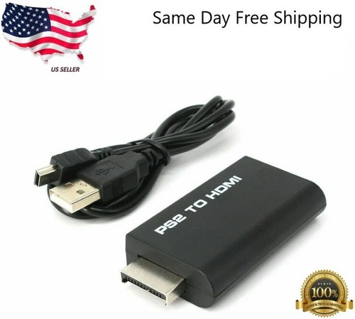 PS2 to HDMI Video Converter Adapter Audio Output for PlayStation 2 HD ...