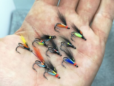 Micro Salmon Flies Tied on Partridge Nordic Tube Double Hook Size 10-12 ...