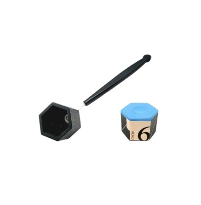 Hexagon Chalk Holder & KAMUI Roku Chalk 6 Sided Chalker Stick Pool Cue ...