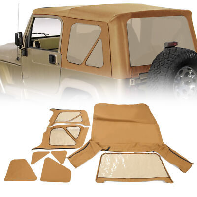 For Jeep Wrangler TJ Soft top Replacement, 1997-2006, Tinted Windows | eBay